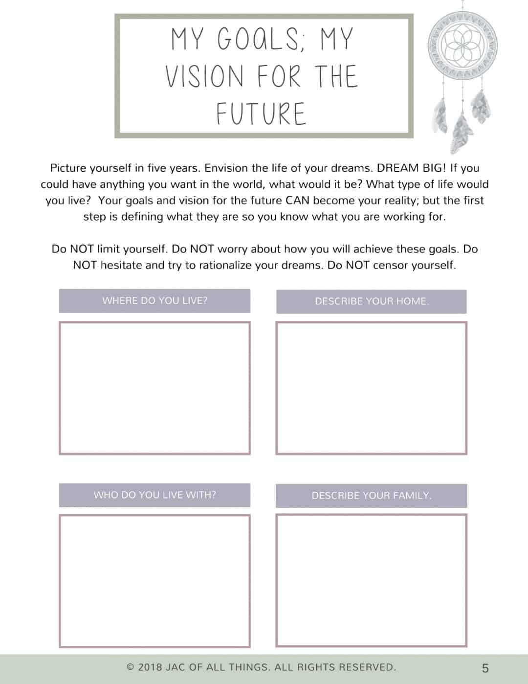 Goal Setting Worksheets - How to Turn your Goals Into Reality (Free ...